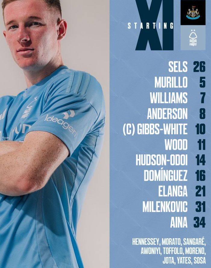 PL | Official Newcastle United FC vs Nottingham Forest Lineups Timeline ...