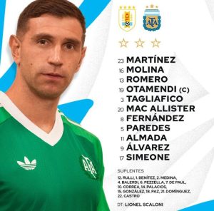 WCQ | Official Uruguay vs Argentina National Football Team Lineups ...