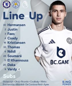 PL | Official Chelsea FC vs Leicester City FC Lineups Timeline 2025 ...