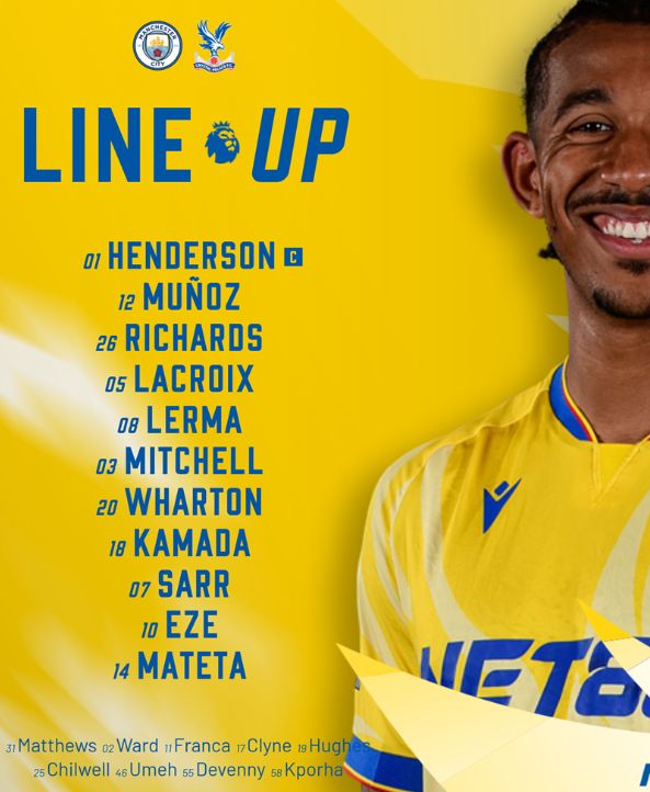 MCI 5:2 CRY | Official Manchester City FC vs Crystal Palace FC Lineups ...