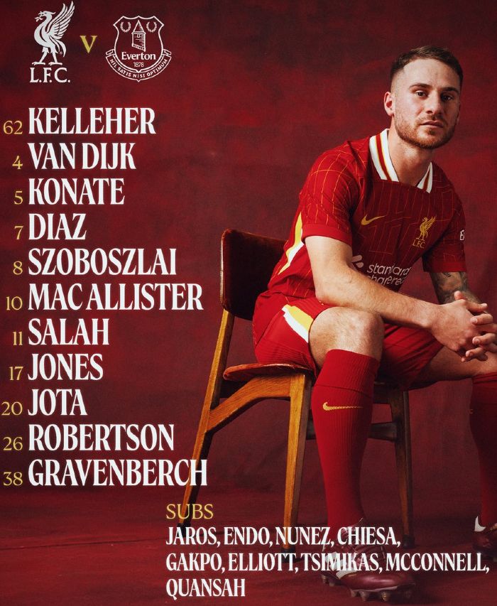 PL | Official Liverpool FC vs Everton FC Lineups Timeline April 2025 ...