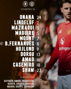 CHE 1:0 MUN | Official Chelsea FC vs Man United May 2025 Lineups ...