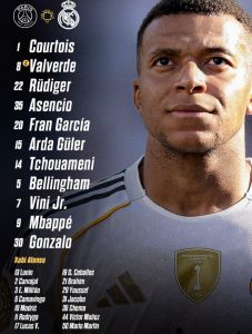Official PSG vs Real Madrid Lineups July 2025 Timeline | PAR RMA 4:0 ...